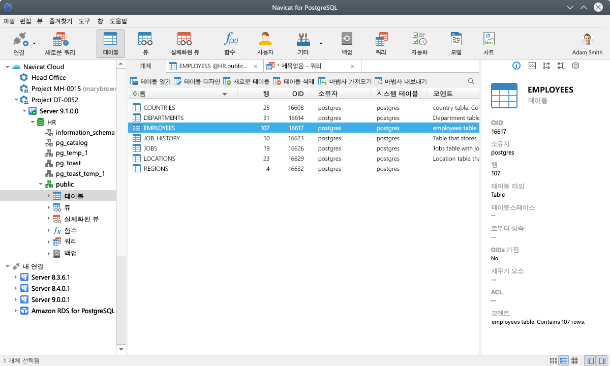Navicat For Postgresql 강력한 Postgresql 데이터베이스 관리 도구