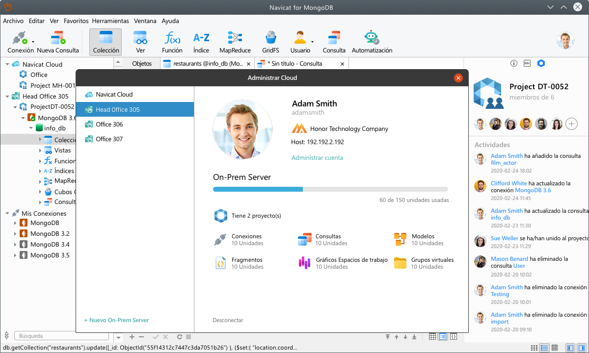 Navicat for MongoDB | Herramienta de desarrollo y de administración de ...