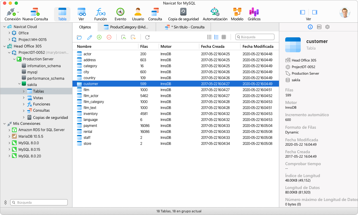 Navicat for MySQL | Herramienta de Administración y desarrollo de Bases ...