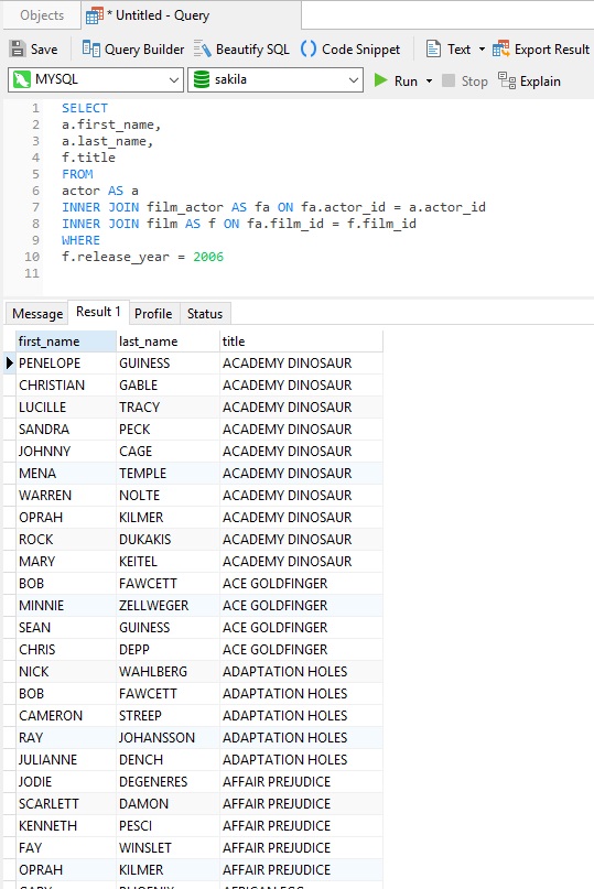 Design SELECT Queries using Navicat's Query Builder (Part 1)