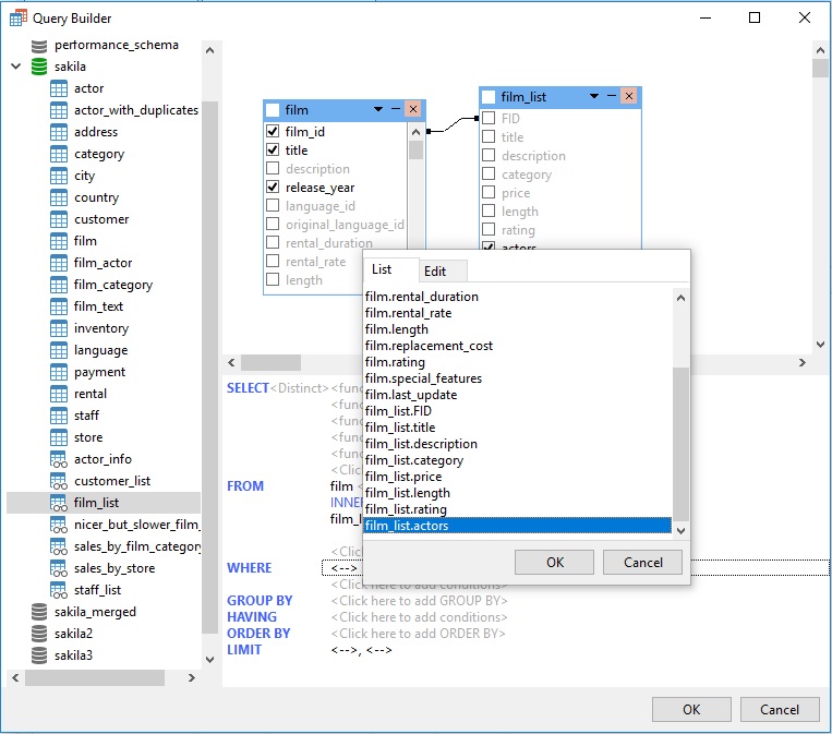 Navicat Query Builder - Filtering Results (Part 3)