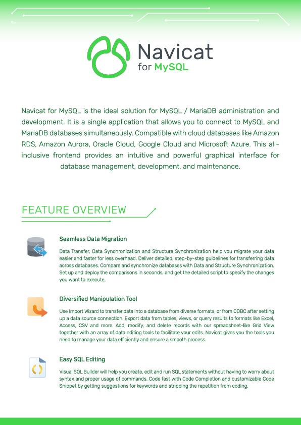 Navicat for MySQL Resources | Navicat
